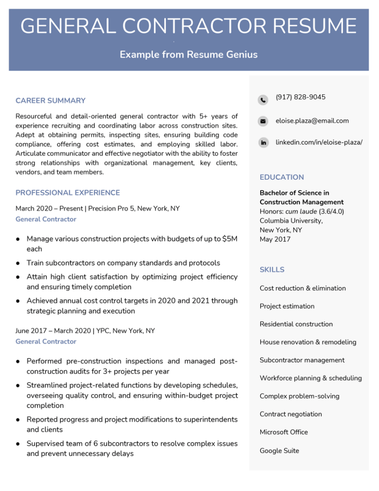7 Construction Resume Templates to Help You Stand Out