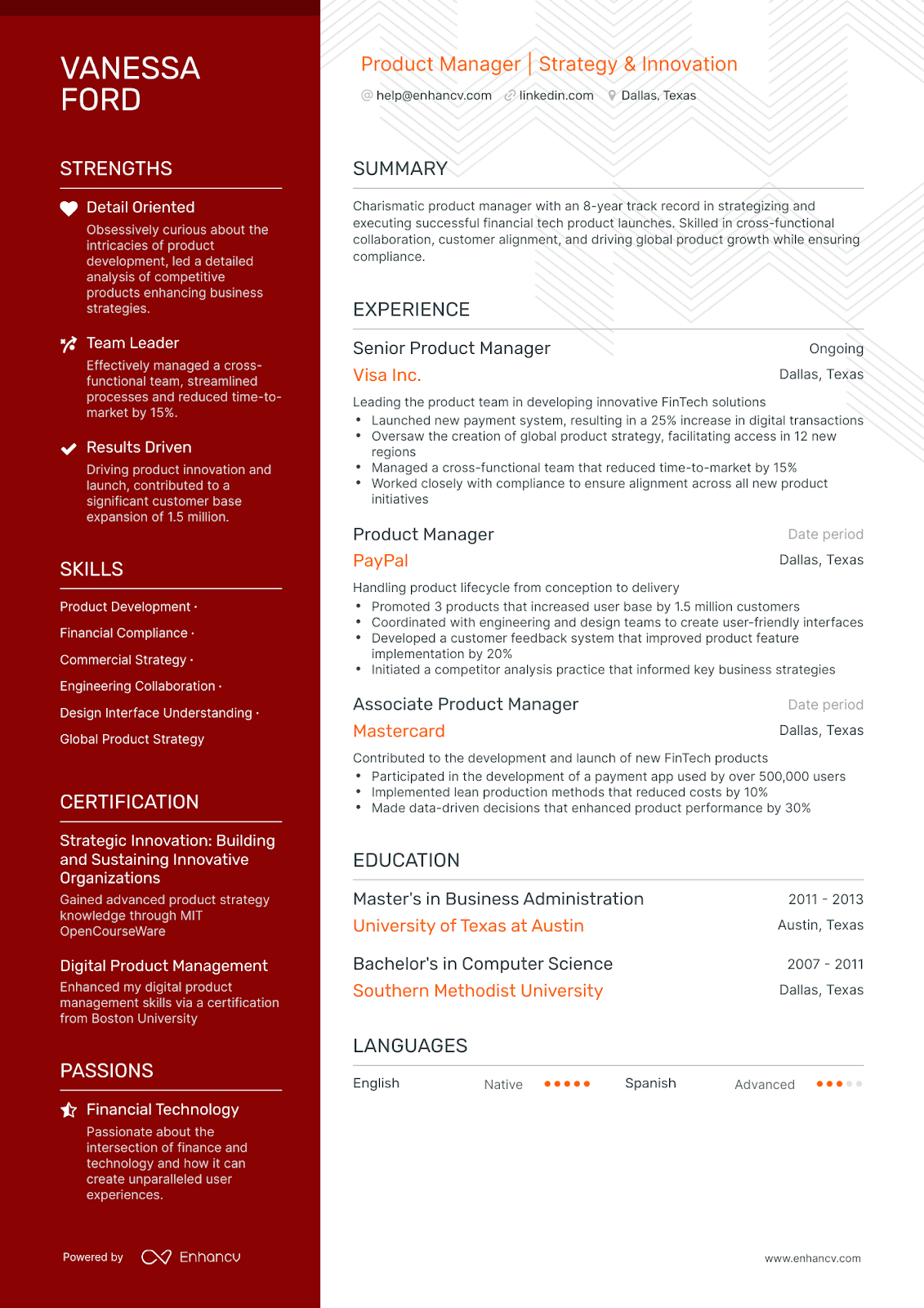 Product Manager Resume Templates & Examples for Job Seekers