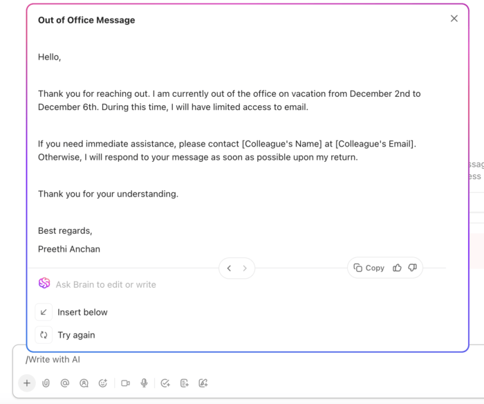 100 Professional Out-of-Office Message Examples | ClickUp