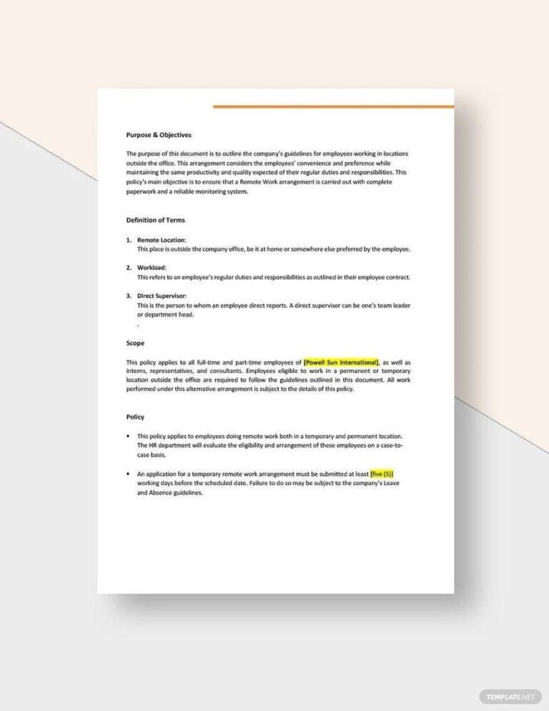 13 Free Company Policy & Procedures Templates: Word & ClickUp