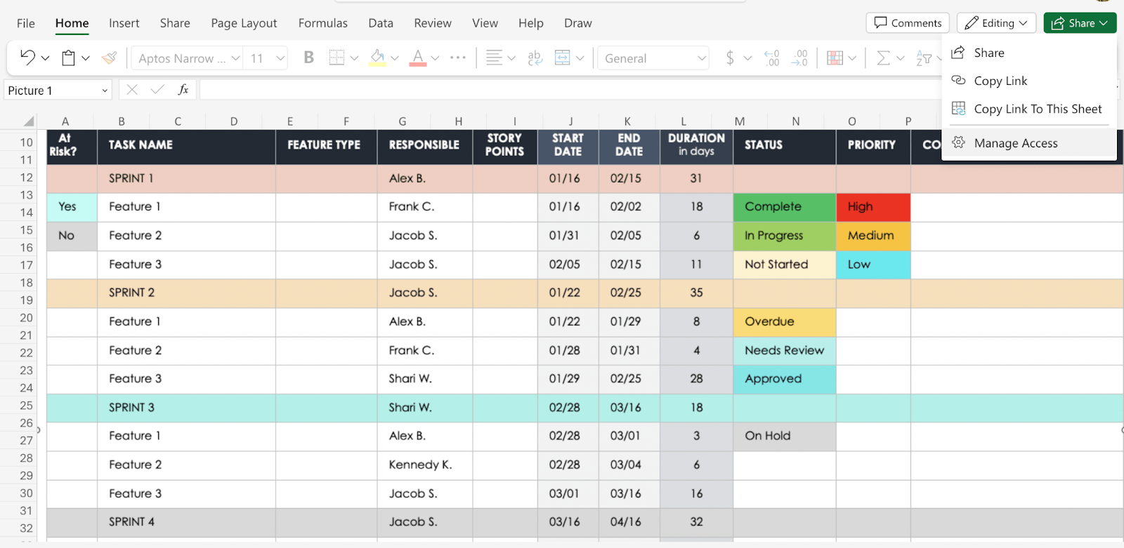 How to Implement Sprint Planning in Excel (With Templates)