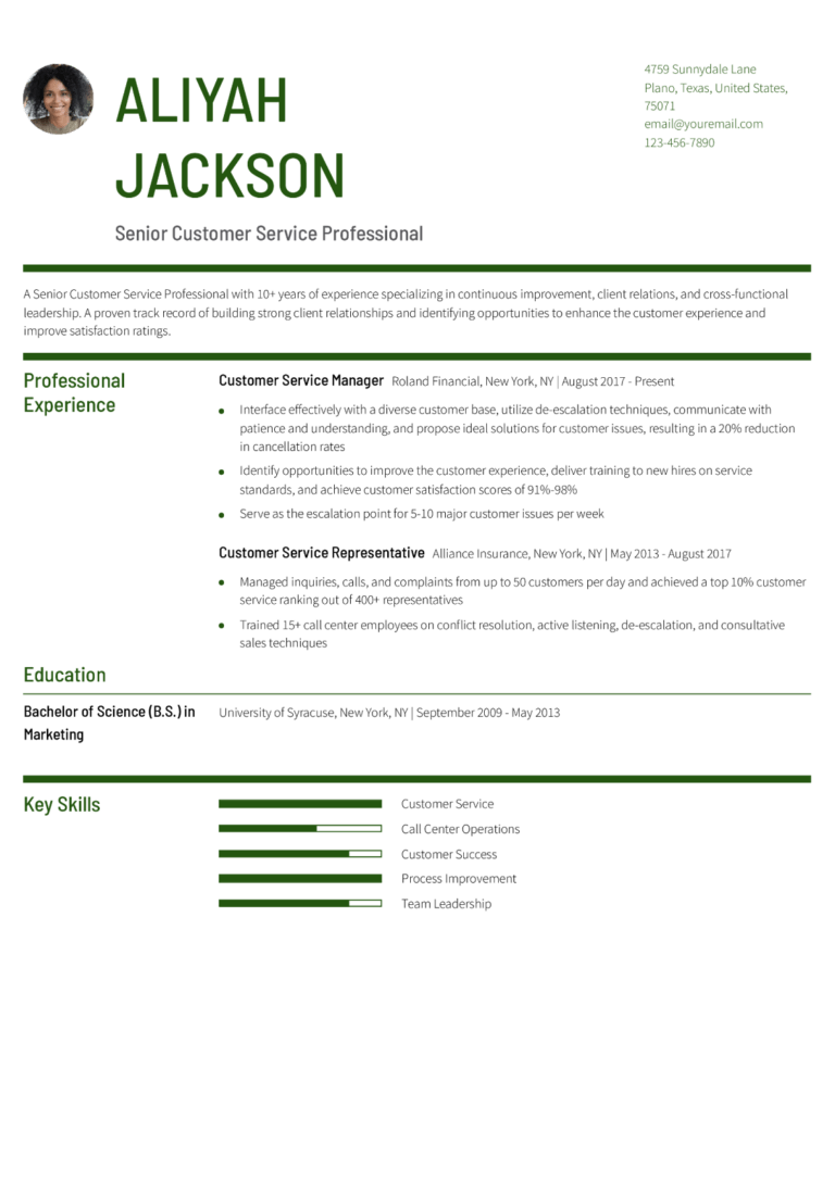 10 Customer Service Resume Examples to Stand Out