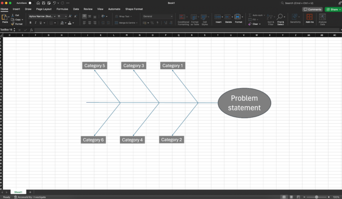 How to Create a Fishbone Diagram in Excel
