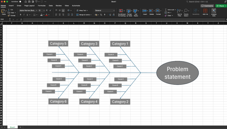How to Create a Fishbone Diagram in Excel