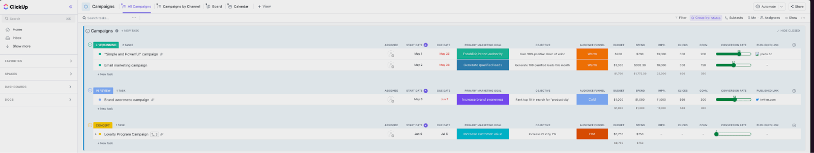 How ClickUp's marketing team uses ClickUp