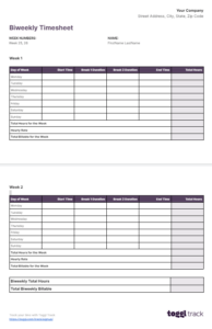 Google Docs Timesheet Templates | ClickUp