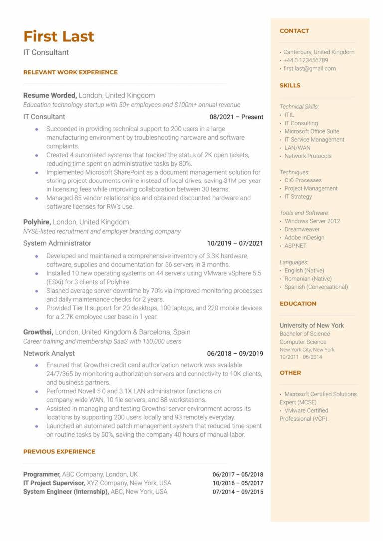Consulting Resume Examples to Stand Out to Recruiters
