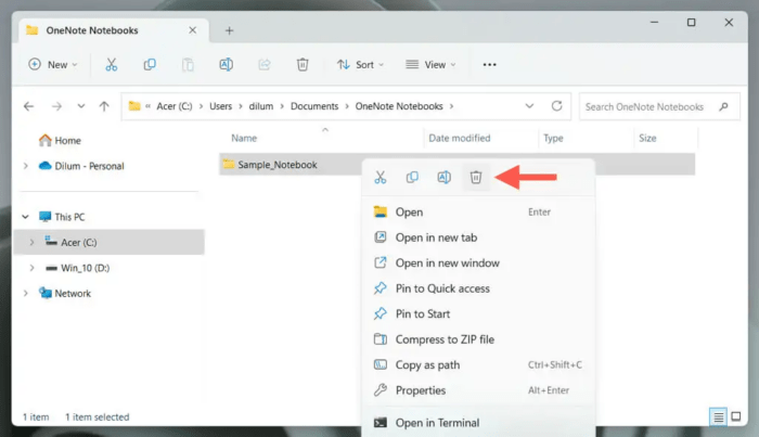 Learn How to Delete a Notebook in OneNote
