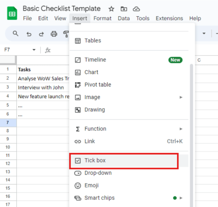 How to Create a Checklist in Google Sheets | ClickUp