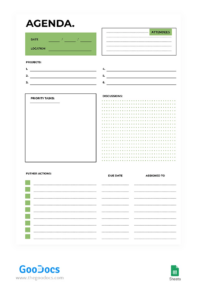 Free Google Sheets Meeting Agenda Templates | ClickUp