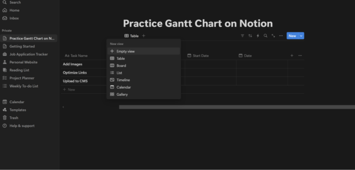 How to Create a Gantt Chart in Notion (With Steps) | ClickUp