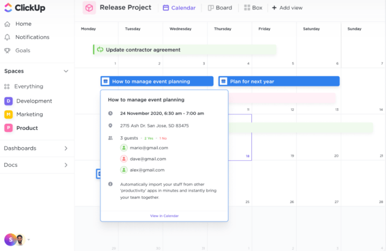 How to Automate Google Calendar Events | ClickUp
