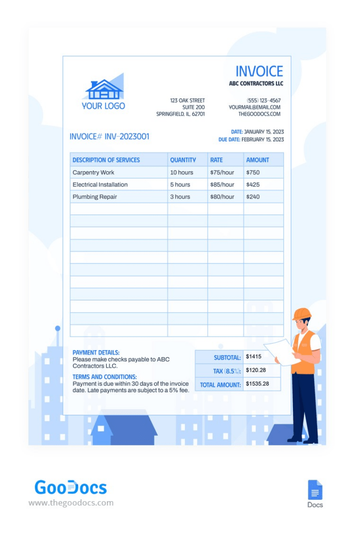 Free Google Docs Invoice Templates | ClickUp