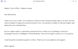 30+ Maternity Leave Messages and Wishes