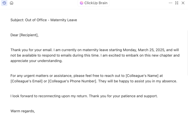 30+ Maternity Leave Messages and Wishes