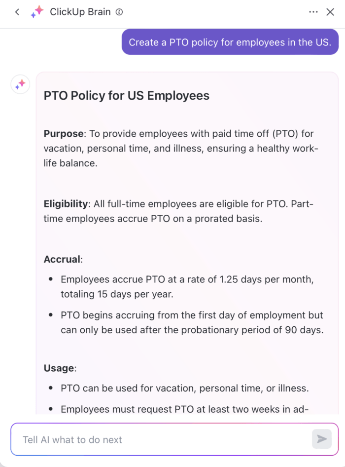 How to Create a PTO Policy for Your Business | ClickUp