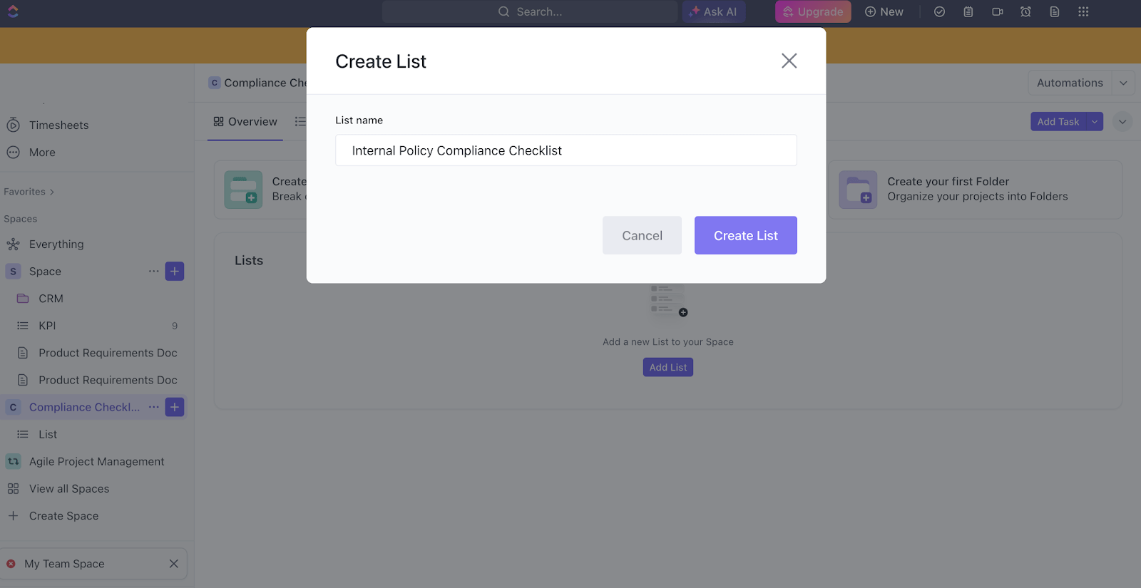 How to Create a Compliance Checklist | ClickUp