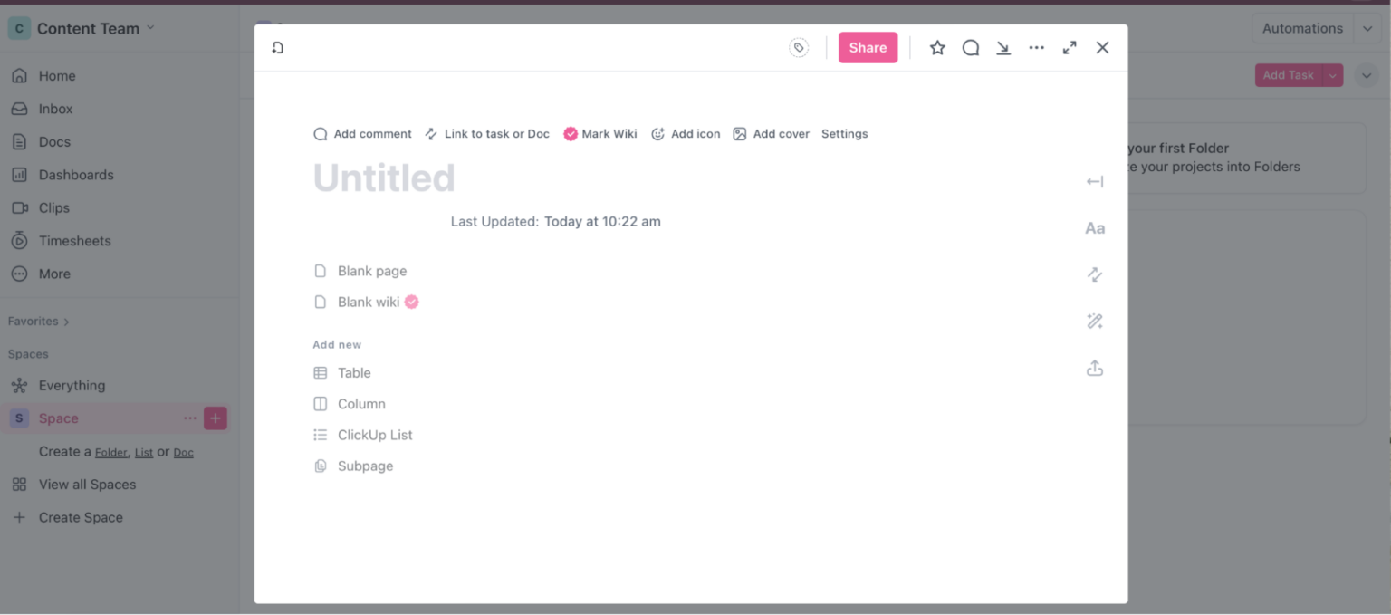 How to Add a New Page on Google Docs | ClickUp