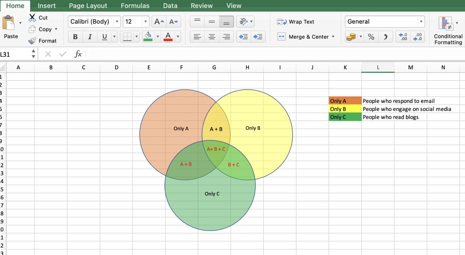 How To Create a Venn Diagram in Excel | ClickUp