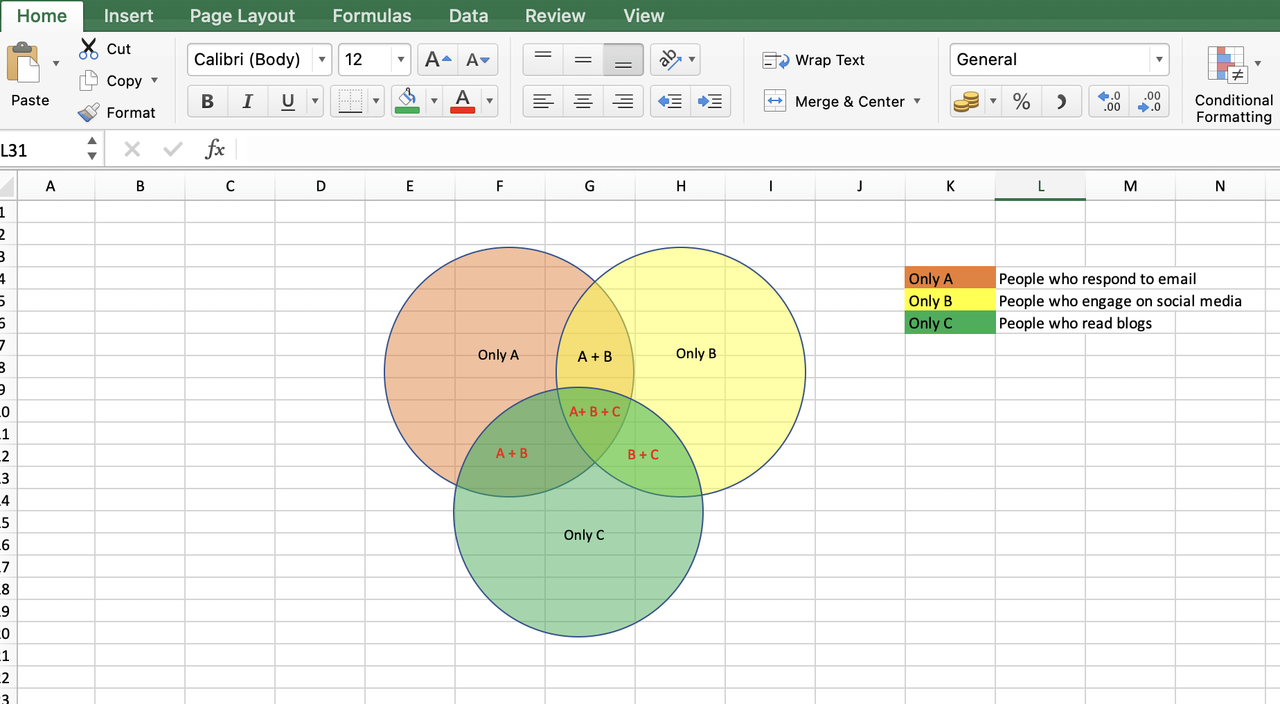 How To Create a Venn Diagram in Excel | ClickUp