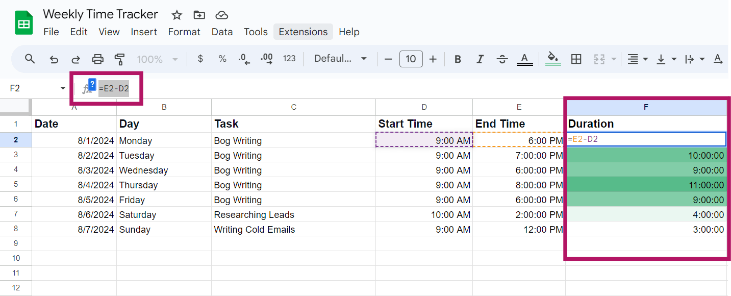 How to Use Google Sheets for Time Tracking | ClickUp