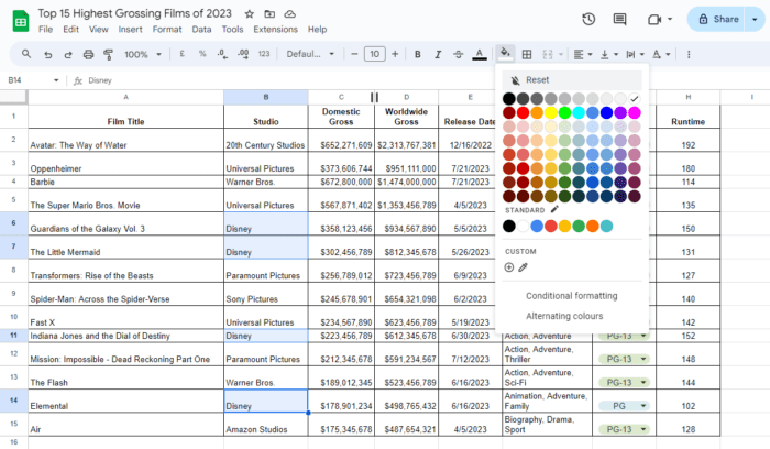 How to Color Code Cells in Google Sheets | ClickUp