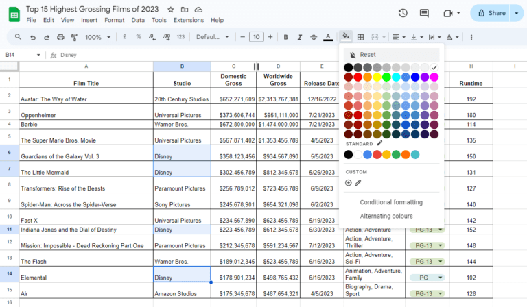 How to Color Code Cells in Google Sheets | ClickUp