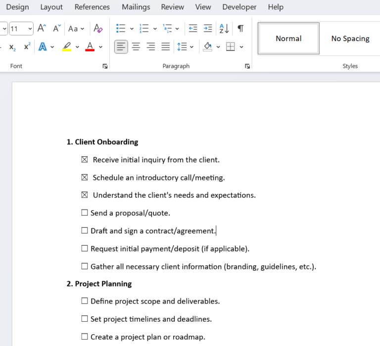 How to Create a Checklist in Microsoft Word | ClickUp