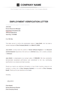 Free Employee Verification Letter Templates | ClickUp