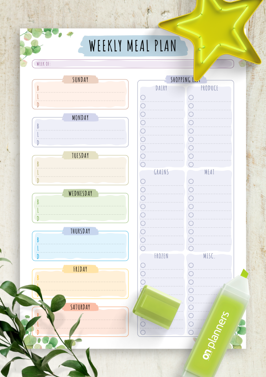 10 Free Meal Planning Templates to Save Time