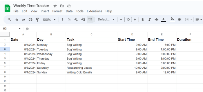 How to Use Google Sheets for Time Tracking | ClickUp