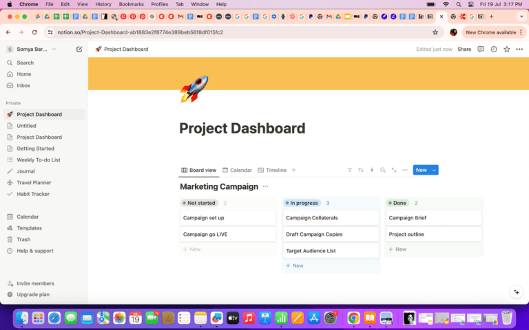 How to Create a Dashboard in Notion