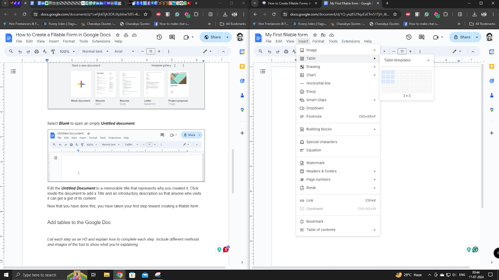 How to Create a Fillable Form in Google Docs (With Templates)