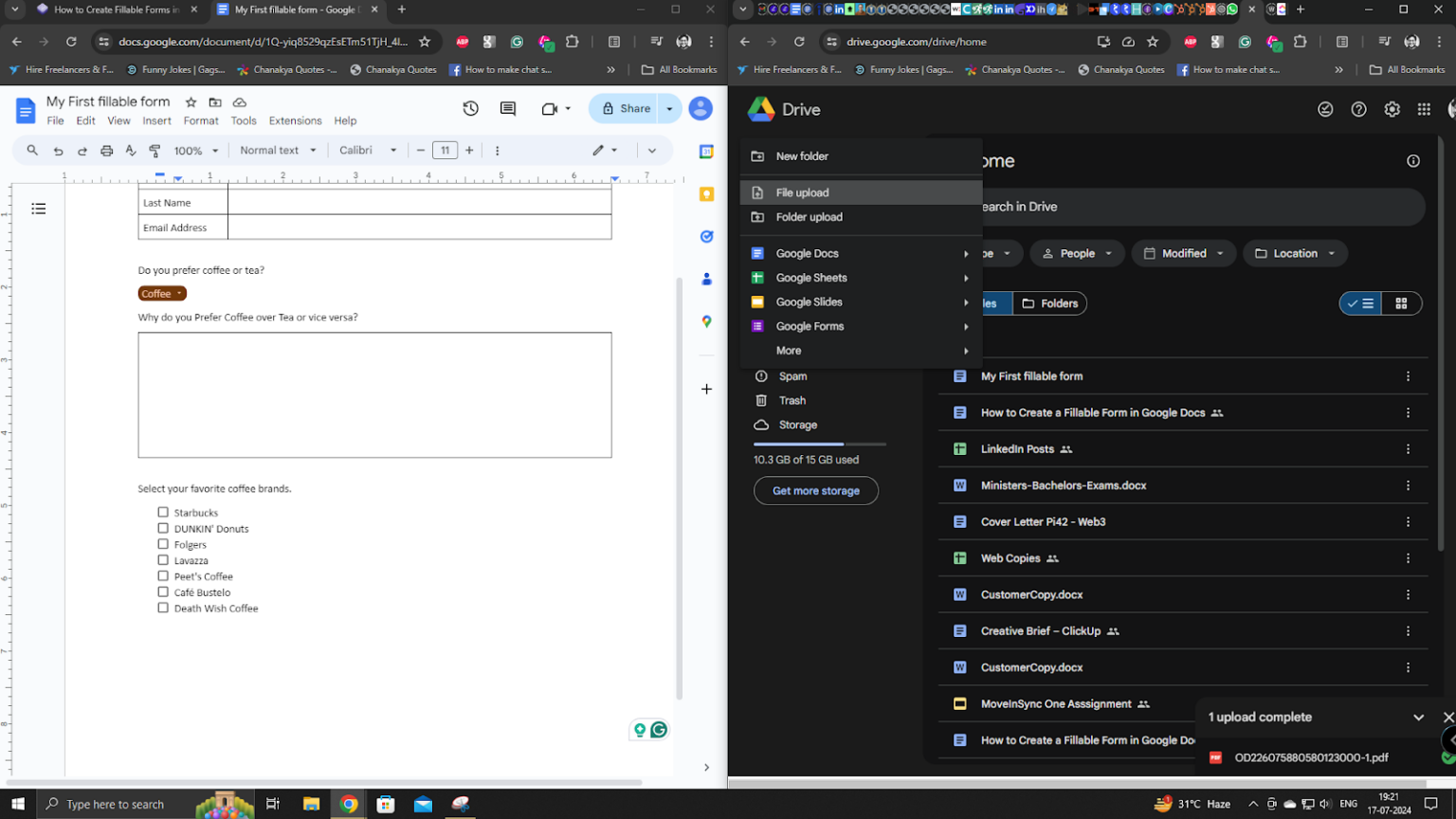 How to Create a Fillable Form in Google Docs (With Templates)