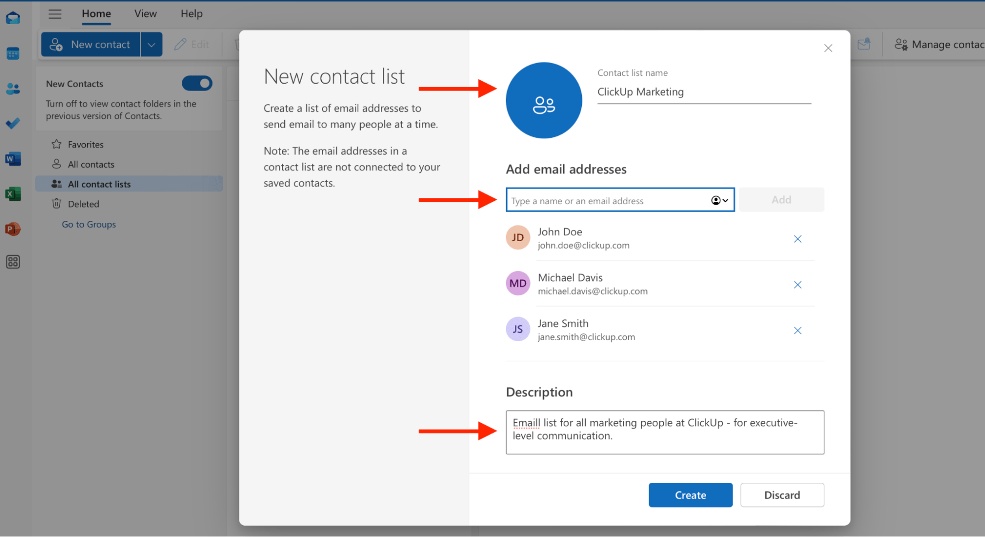 How to Create a Distribution List in Outlook Quickly I ClickUp