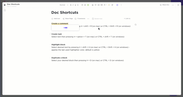 Top 50 Google Docs Keyboard Shortcuts | ClickUp