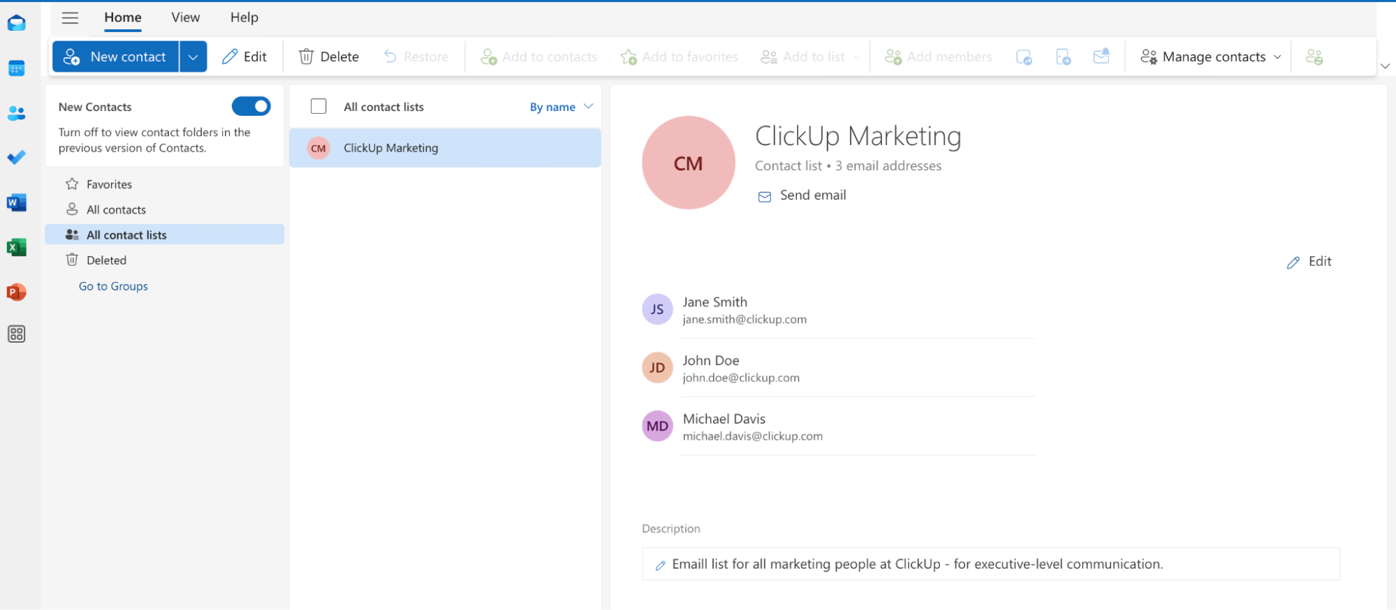 How to Create a Distribution List in Outlook Quickly I ClickUp