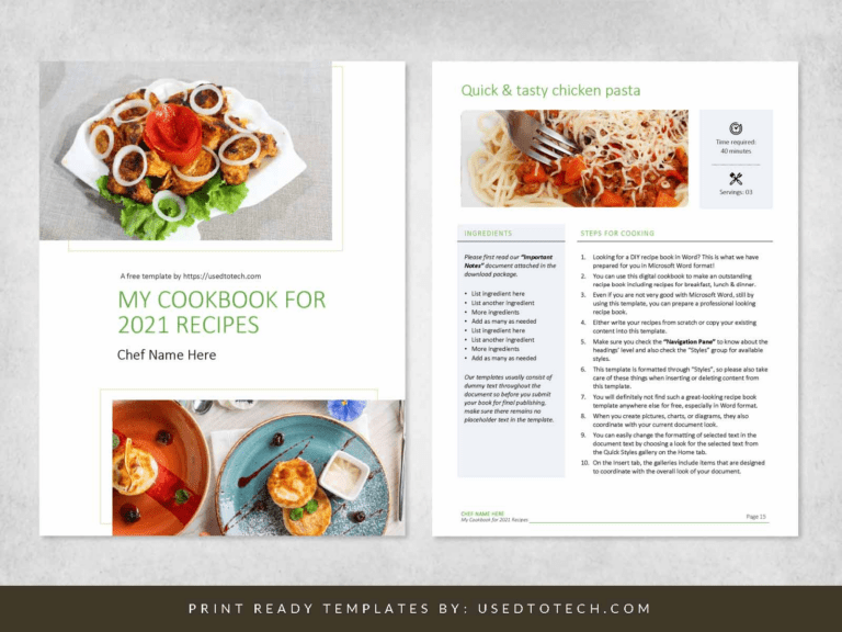 Free Recipe Templates for Microsoft Word | ClickUp