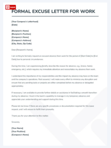 Free Excuse Letter Templates | ClickUp