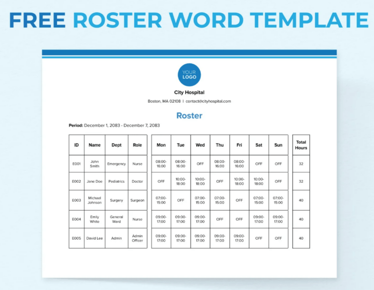 13 Free Roster Templates for Easy Scheduling | ClickUp