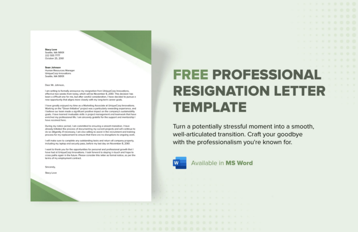 Free Resignation Letter Templates For Word | ClickUp