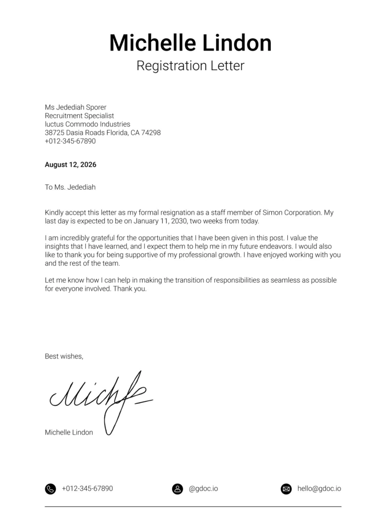 Free Resignation Letter Templates For Google Docs | ClickUp