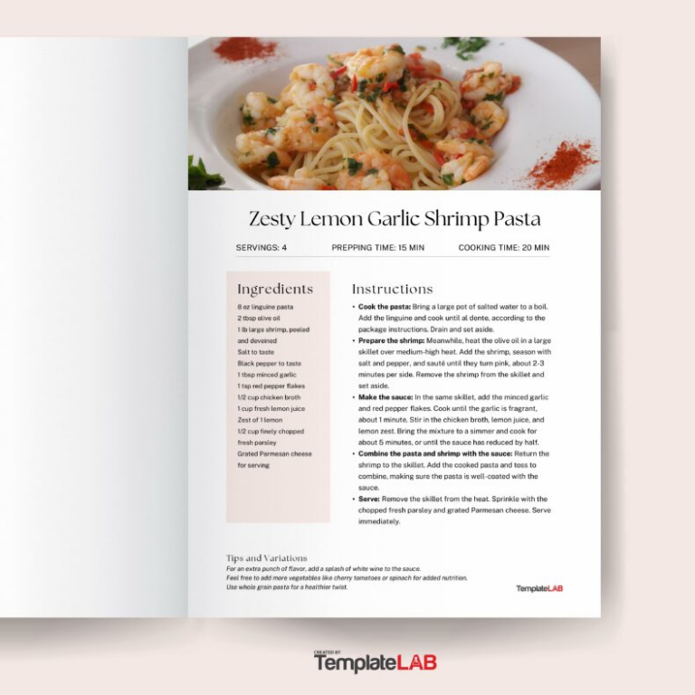 Kostenlose Rezeptvorlagen für Word: Planen, kochen & genießen