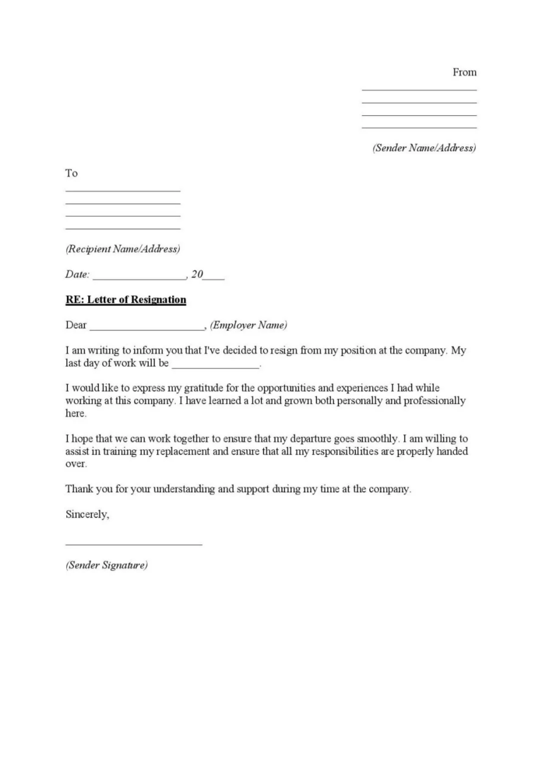 Free Resignation Letter Templates For Word | ClickUp