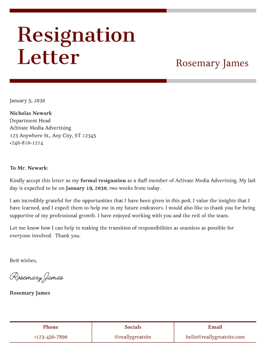 Free 2 Week Notice Letter Templates | ClickUp