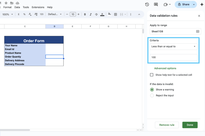 How to Apply Data Validation in Google Sheets | ClickUp