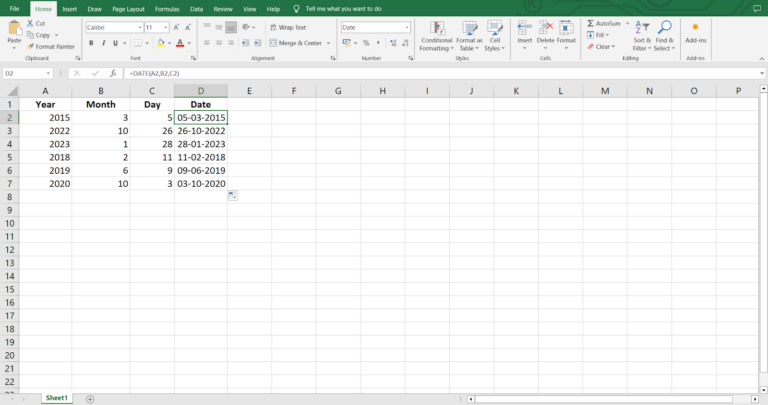 How to Use Excel Date Functions with Formula (+ Examples)
