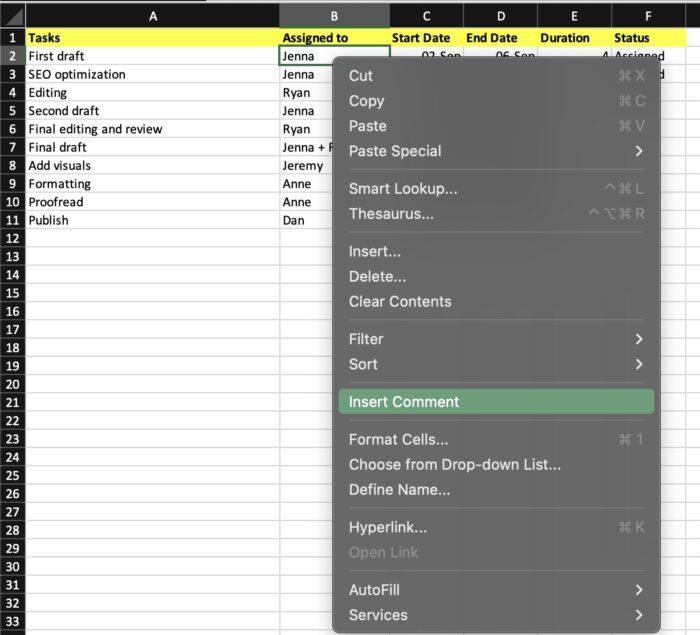 How to Create a Project Plan in Excel