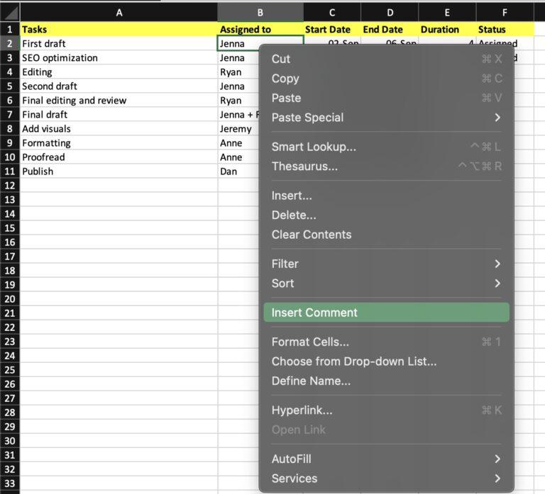 How to Create a Project Plan in Excel