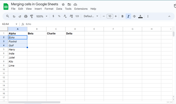 How to Merge Cells in Google Sheets | ClickUp